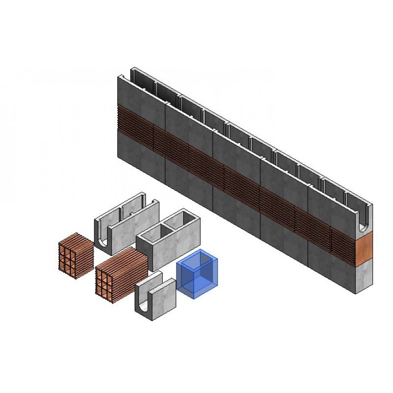 Download blocos de concreto Revit